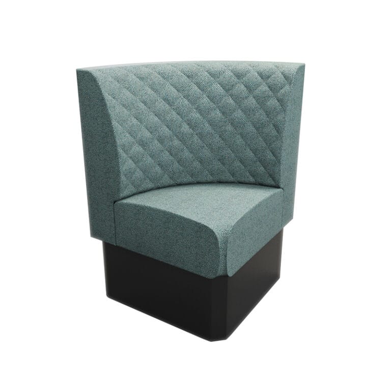 Tucson Quilted Standard Height - Round Corner Booth Seat - 700mm x ...