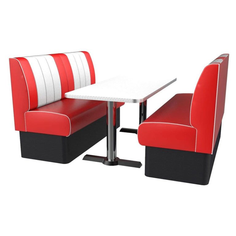 Tucson Fluted Standard Height Booth Seating – 1200mm Straight Booth ...