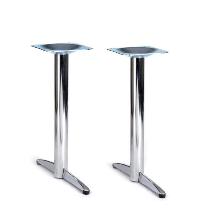 Lincoln Chrome Twin Dining Table Base - Nobis Restaurant Furniture