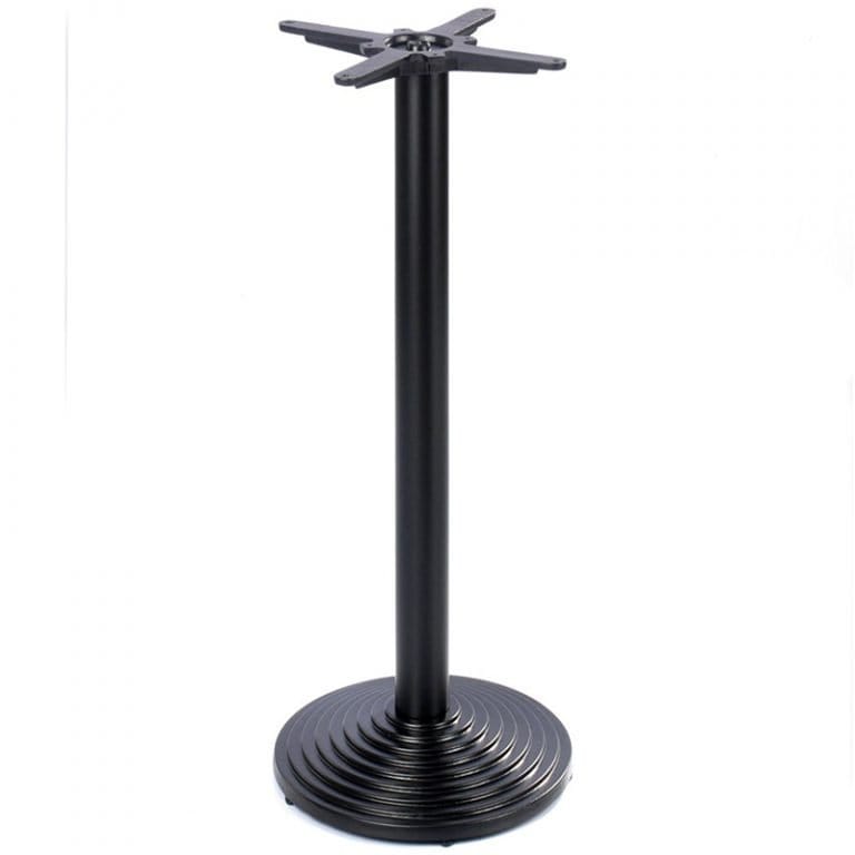Black Step Round Cast Iron Table Base - Nobis Restaurant Furniture