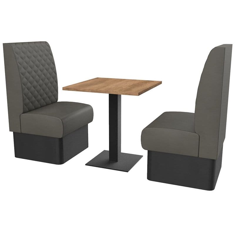 Tucson Quilted High Back - Straight Booth Set - 600mm Wide - Nobis ...