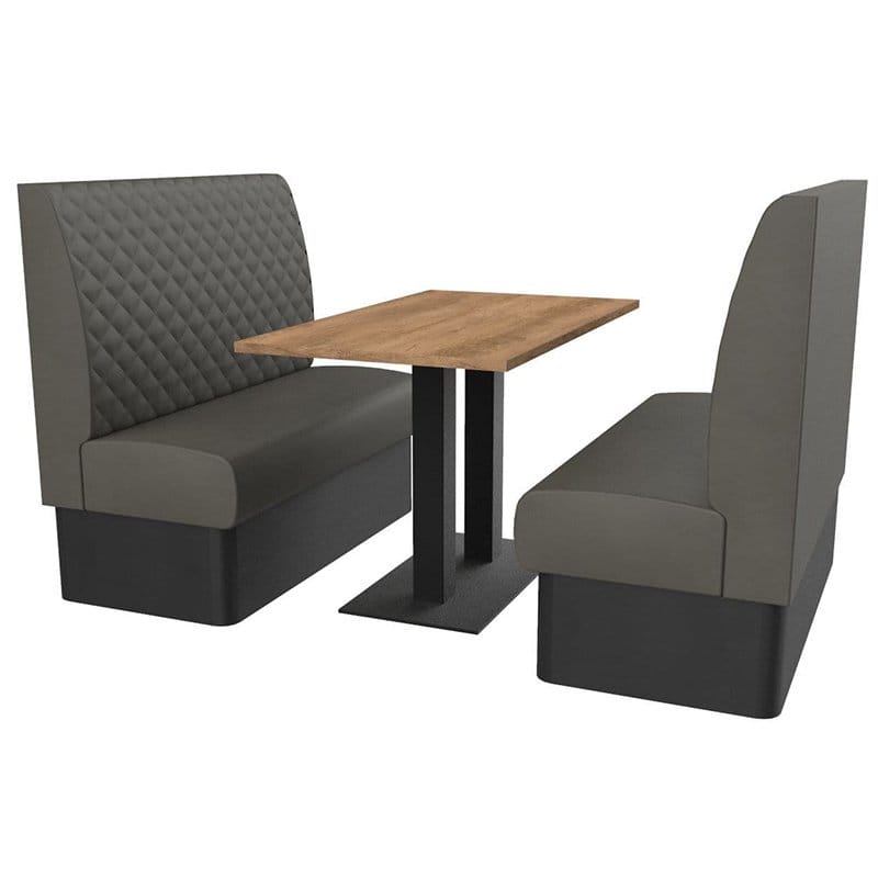 Tucson Quilted High Back - Straight Booth Set - 1200mm Wide - Nobis ...