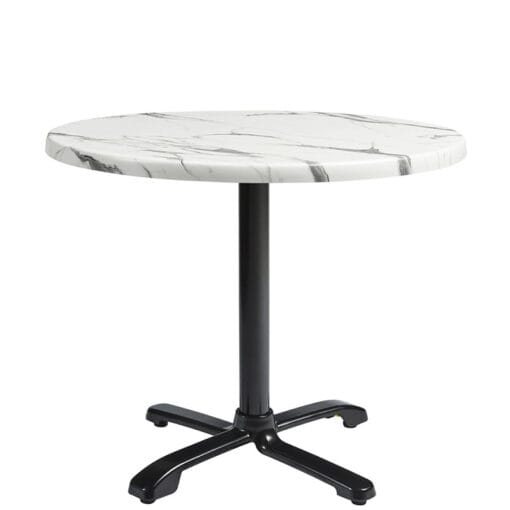 Ferrara Self-Levelling Flip Top Round Dining Table - White Carrara ...