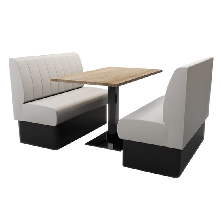 Tucson Fluted Booth Standard Height Seating - Nobis Restaurant Furniture