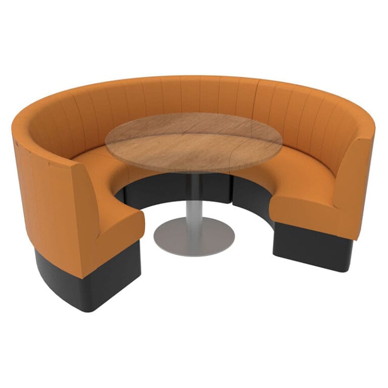 Tucson Fluted Standard Height - Large Round Booth Set - Various Widths ...