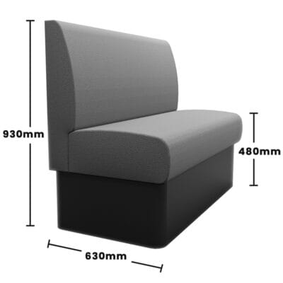 Tucson Fluted Standard Height - Straight Booth Seat - Custom Width ...