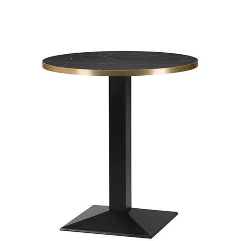 Hudson Pyramid Black Marble Laminate Round Dining Table - 4 Sizes ...