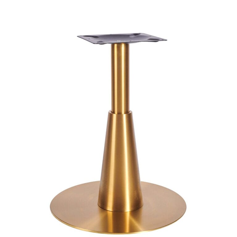 Saturn Premium Large Round Vintage Brass Table Base - Nobis Restaurant ...