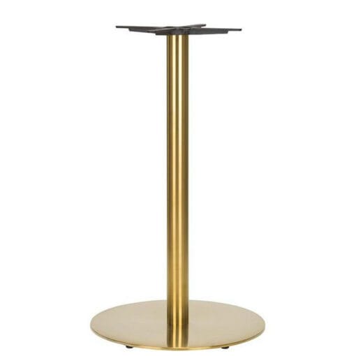 Auric Large Round Brass Table Base - Various Heights - Nobis Restaurant ...