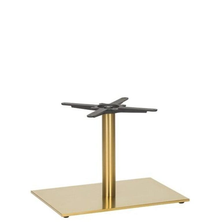 Auric Rectangular Brass Table Base - Various Heights - Nobis Restaurant ...