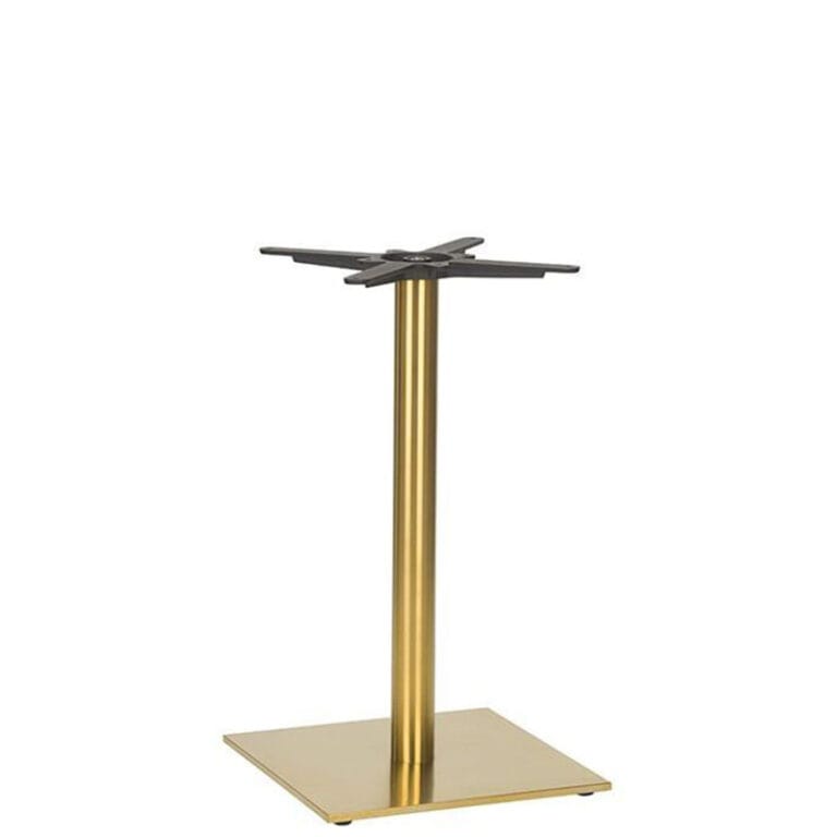 Auric Small Square Brass Table Base - Various Heights - Nobis ...