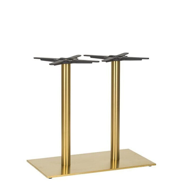 Auric Twin Rectangular Brass Table Base - Various Heights - Nobis ...