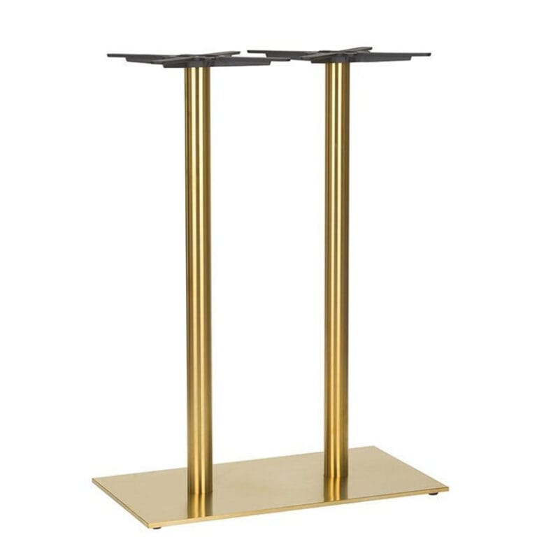 Auric Twin Rectangular Brass Table Base - Various Heights - Nobis ...
