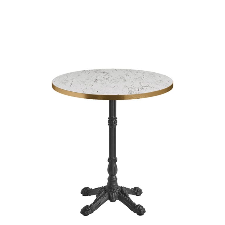 Nevada Round Dining Table with White Carrara Marble Top – Commercial Hospitality Design - 3 ...